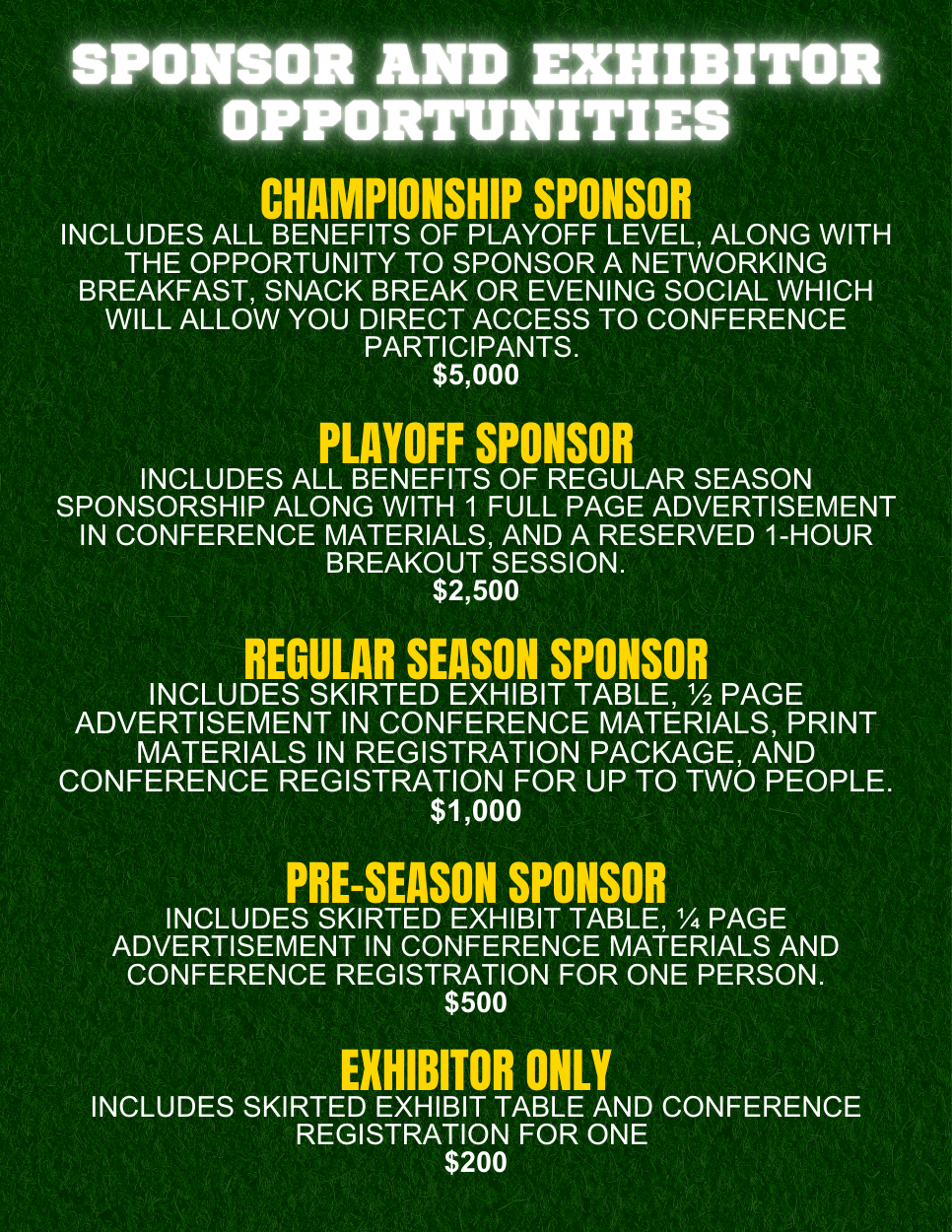 Conference-Sponsors and Exhibitors – Transition Alliance of South Carolina